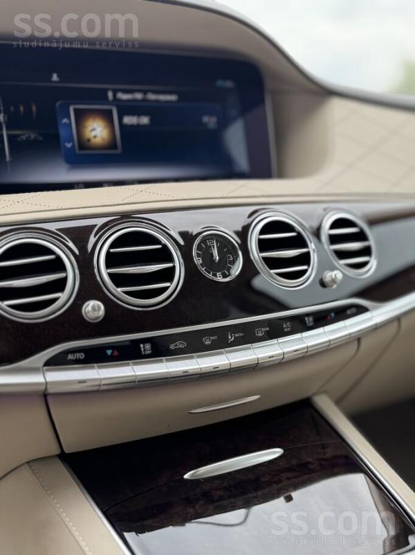 Blue Mercedes-Benz S 560 2019 in Daugavpils, with an engine capacity of 4.00 L and mileage of 99 thousand km for 47000 €, photo 10 on AUTOMOTO.COM.LV