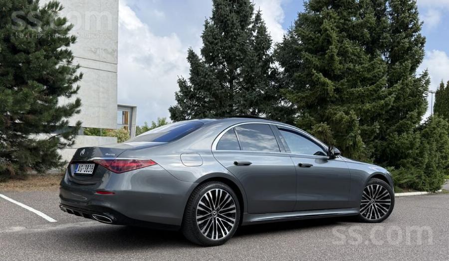 Pelēks Mercedes-Benz S 560 2022 Rīga, ar dzinēja tilpumu 4.00 L un nobraukumu 71 tūkst. km par 79500 €, foto 6 vietnē AUTOMOTO.COM.LV