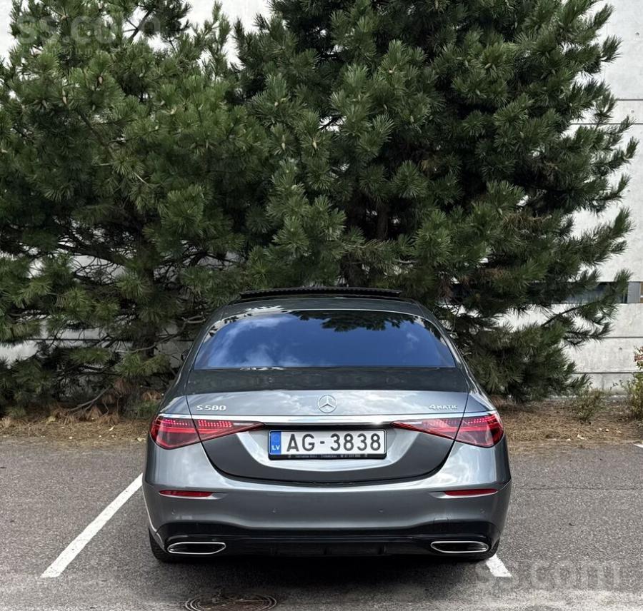 Pelēks Mercedes-Benz S 560 2022 Rīga, ar dzinēja tilpumu 4.00 L un nobraukumu 71 tūkst. km par 79500 €, foto 8 vietnē AUTOMOTO.COM.LV