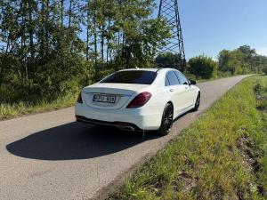 White Mercedes-Benz S 560 2018 in Kaunas, with an engine capacity of 3.98 L and mileage of 172 thousand km for 39550 €, photo 5 on AUTOMOTO.COM.LV