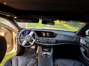 White Mercedes-Benz S 560 2018 in Kaunas, with an engine capacity of 3.98 L and mileage of 172 thousand km for 39550 €, photo 7 on AUTOMOTO.COM.LV