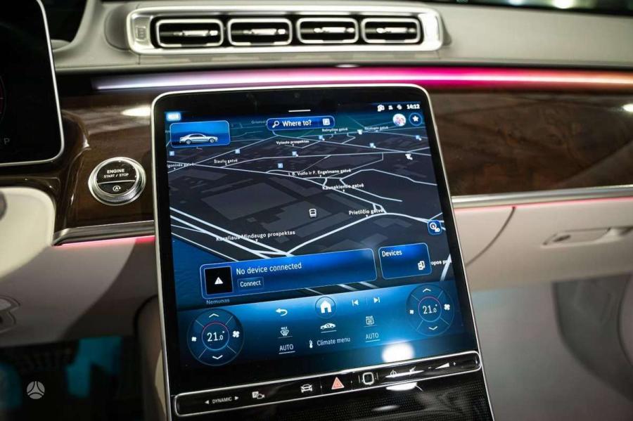 Zils Mercedes-Benz S 580 2023 Kauņa, ar dzinēja tilpumu 3.98 L un nobraukumu 40 tūkst. km par 83000 €, foto 11 vietnē AUTOMOTO.COM.LV