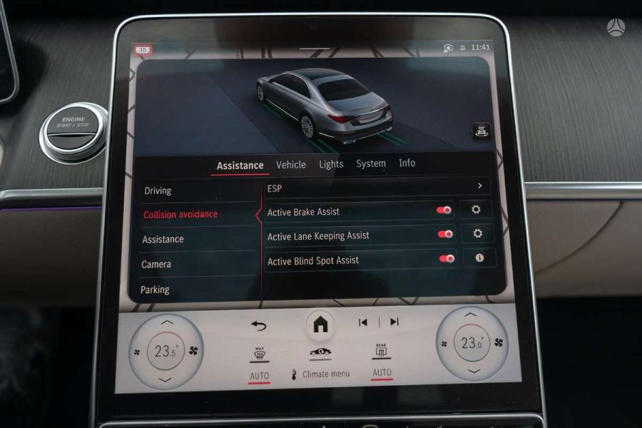 Серый Мерседес S 580 2022 в Вильнюс, объемом двигателя 3.00 л и пробегом 129 тыс. км за 81000 €, фото 25 на AUTOMOTO.COM.LV