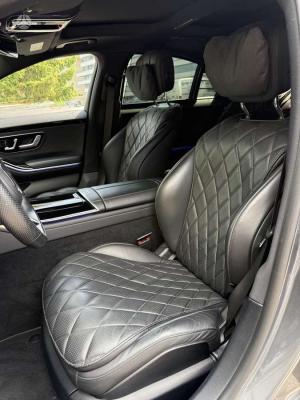Grey Mercedes-Benz S 580 2022 in Riga, with an engine capacity of 3.98 L and mileage of 71 thousand km for 79500 €, photo 17 on AUTOMOTO.COM.LV