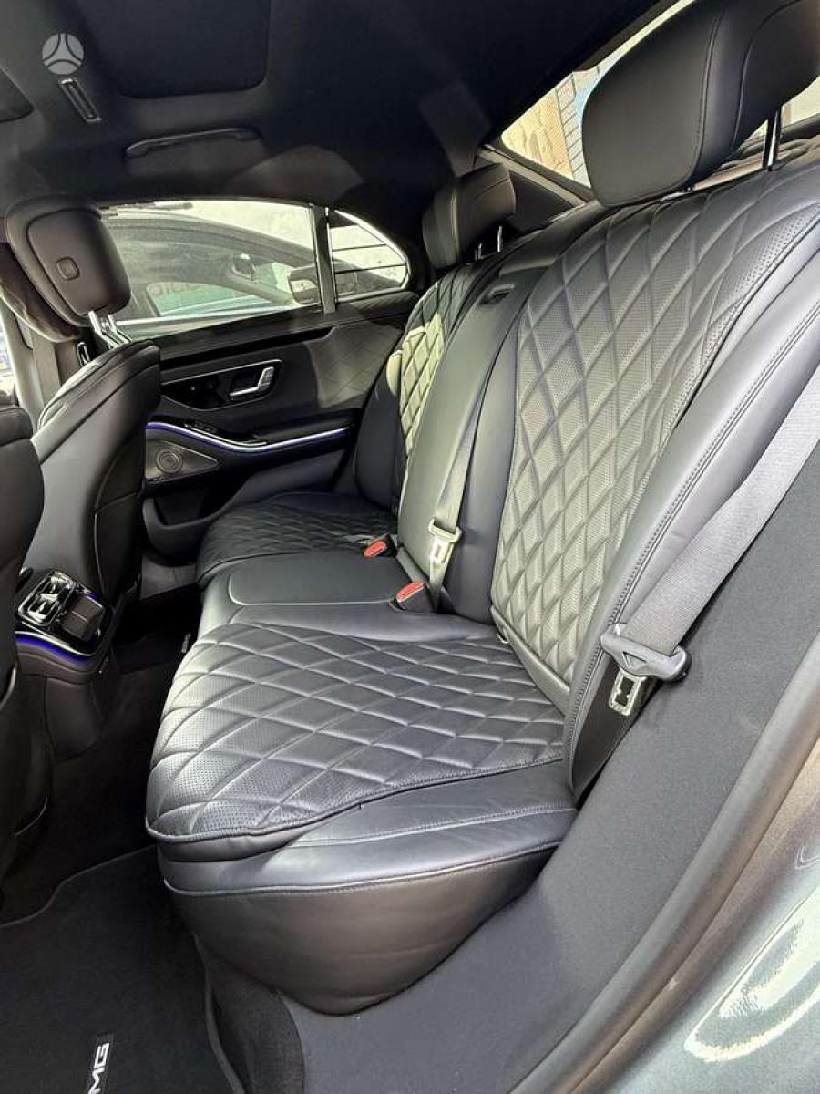 Grey Mercedes-Benz S 580 2022 in Riga, with an engine capacity of 3.98 L and mileage of 71 thousand km for 79500 €, photo 18 on AUTOMOTO.COM.LV