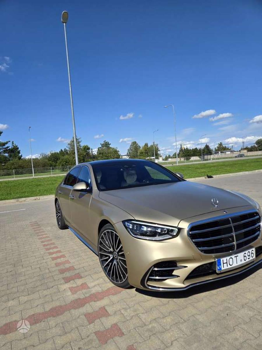 Dzeltens Mercedes-Benz S 580 2022 Klaipėda, ar dzinēja tilpumu 4.00 L un nobraukumu 75 tūkst. km par 134000 €, foto 2 vietnē AUTOMOTO.COM.LV