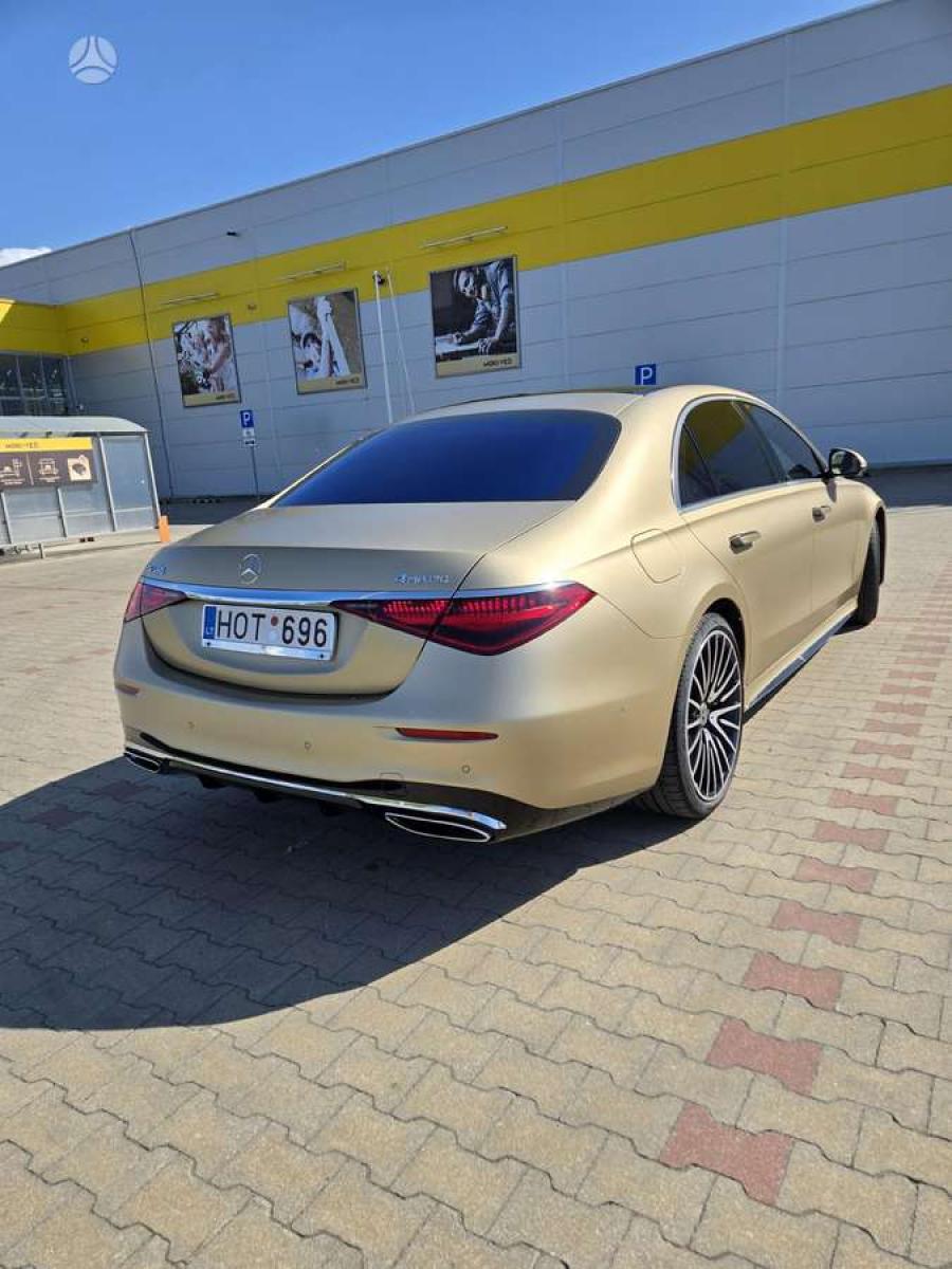 Dzeltens Mercedes-Benz S 580 2022 Klaipėda, ar dzinēja tilpumu 4.00 L un nobraukumu 75 tūkst. km par 134000 €, foto 4 vietnē AUTOMOTO.COM.LV