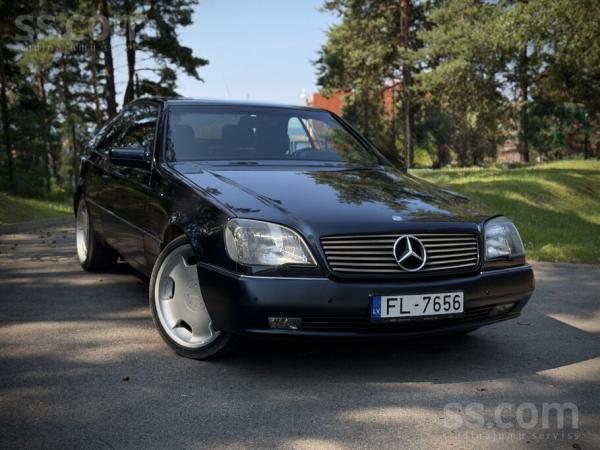 Black Mercedes-Benz s-600 1996 in Riga, with an engine capacity of 6.00 L and mileage of 187 thousand km for 26000 €, photo 2 on AUTOMOTO.COM.LV