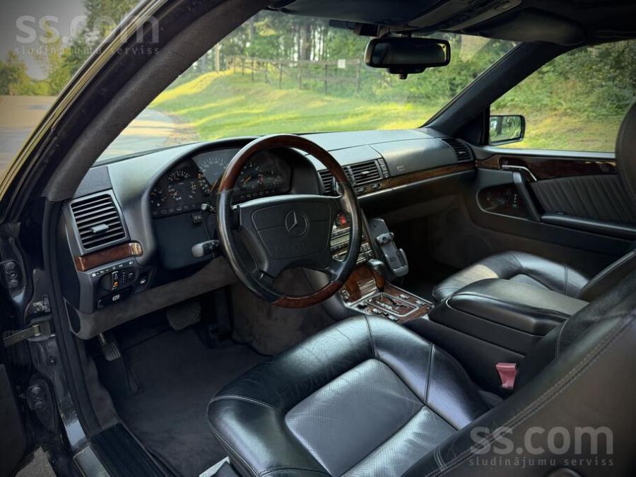Black Mercedes-Benz s-600 1996 in Riga, with an engine capacity of 6.00 L and mileage of 187 thousand km for 26000 €, photo 12 on AUTOMOTO.COM.LV