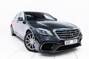 Black Mercedes-Benz s-63-amg 2018 in Tallinn, with an engine capacity of 4.00 L and mileage of 57 thousand km for 78000 €, photo  on AUTOMOTO.COM.LV