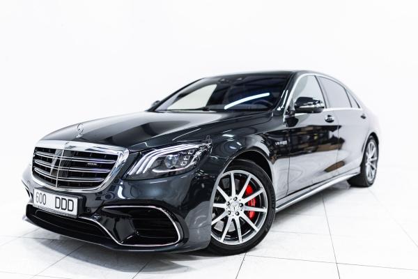 Black Mercedes-Benz s-63-amg 2018 in Tallinn, with an engine capacity of 4.00 L and mileage of 57 thousand km for 78000 €, photo 3 on AUTOMOTO.COM.LV