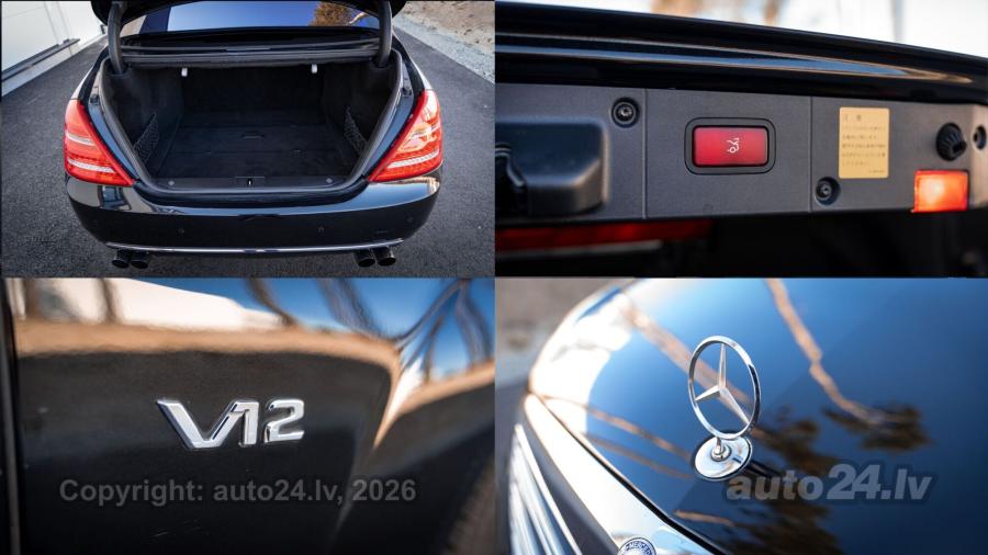 Black Mercedes-Benz S-Class 2006 in Tallinn, with an engine capacity of 5.50 L and mileage of 88 thousand km for 22900 €, photo 24 on AUTOMOTO.COM.LV