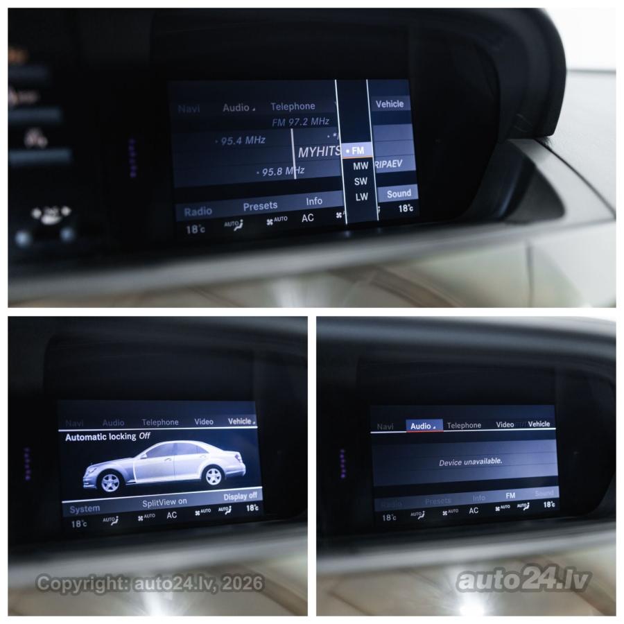 Melns Mercedes-Benz S-Class 2009 Tallina, ar dzinēja tilpumu 4.70 L un nobraukumu 280 tūkst. km par 9990 €, foto 30 vietnē AUTOMOTO.COM.LV