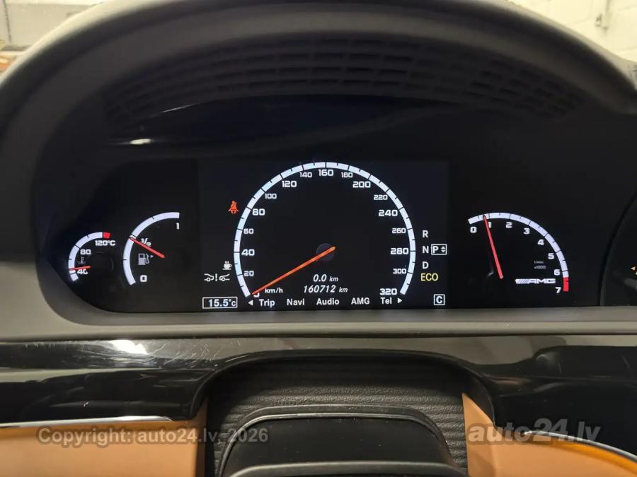 Black Mercedes-Benz S-Class 2010 in Tallinn, with an engine capacity of 5.50 L and mileage of 161 thousand km for 19995 €, photo 20 on AUTOMOTO.COM.LV