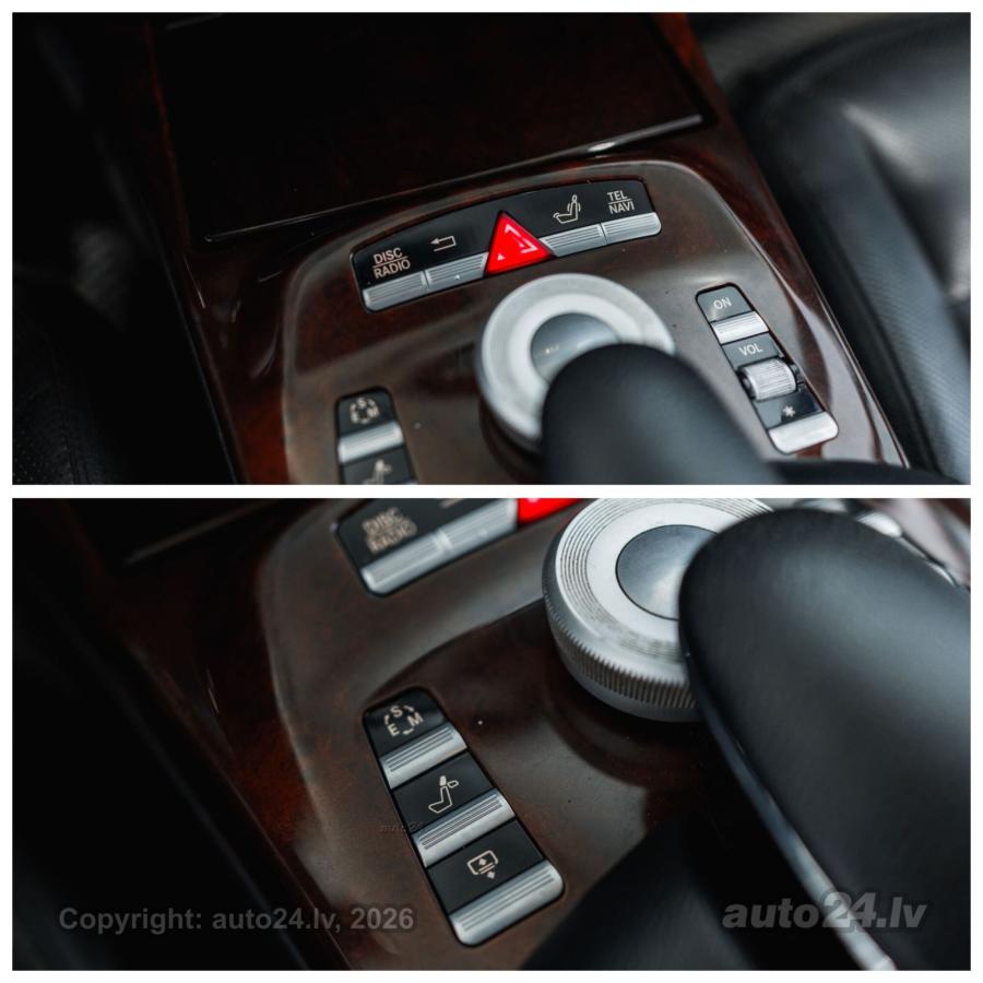 Black Mercedes-Benz S-Class 2012 in Tallinn, with an engine capacity of 3.00 L and mileage of 304 thousand km for 9990 €, photo 27 on AUTOMOTO.COM.LV