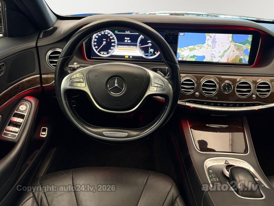 Black Mercedes-Benz S-Class 2013 in Tallinn, with an engine capacity of 3.00 L and mileage of 235 thousand km for 20900 €, photo 9 on AUTOMOTO.COM.LV