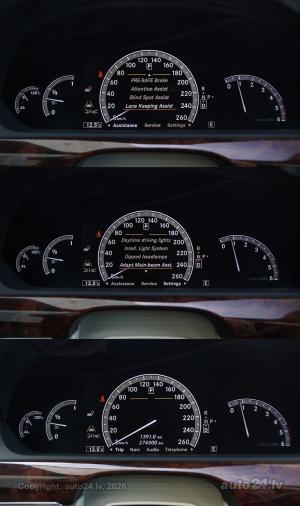 Melns Mercedes-Benz S-Class 2013 Tartu, ar dzinēja tilpumu 3.00 L un nobraukumu 276 tūkst. km par 15500 €, foto 7 vietnē AUTOMOTO.COM.LV