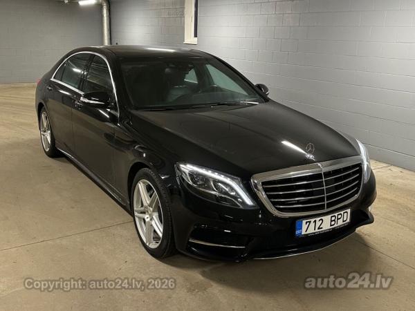Black Mercedes-Benz S-Class 2014 in Tallinn, with an engine capacity of 3.00 L and mileage of 160 thousand km for 26200 €, photo 1 on AUTOMOTO.COM.LV
