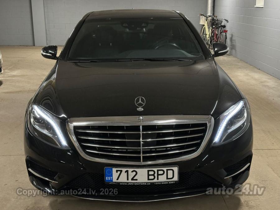 Black Mercedes-Benz S-Class 2014 in Tallinn, with an engine capacity of 3.00 L and mileage of 160 thousand km for 26200 €, photo 2 on AUTOMOTO.COM.LV
