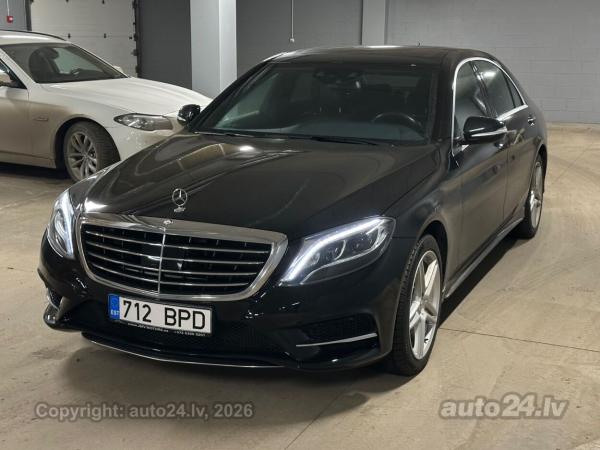 Black Mercedes-Benz S-Class 2014 in Tallinn, with an engine capacity of 3.00 L and mileage of 160 thousand km for 26200 €, photo 3 on AUTOMOTO.COM.LV