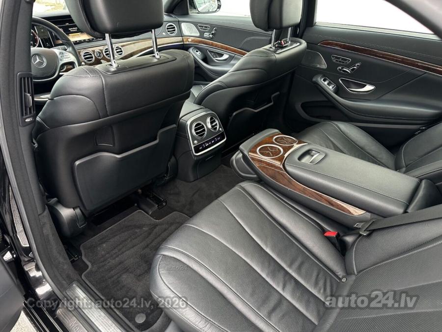 Black Mercedes-Benz S-Class 2014 in Tallinn, with an engine capacity of 3.00 L and mileage of 160 thousand km for 26200 €, photo 12 on AUTOMOTO.COM.LV