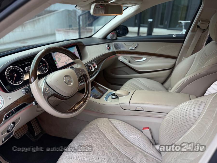Black Mercedes-Benz S-Class 2014 in Tartu, with an engine capacity of 3.00 L and mileage of 130 thousand km for 33999 €, photo 12 on AUTOMOTO.COM.LV