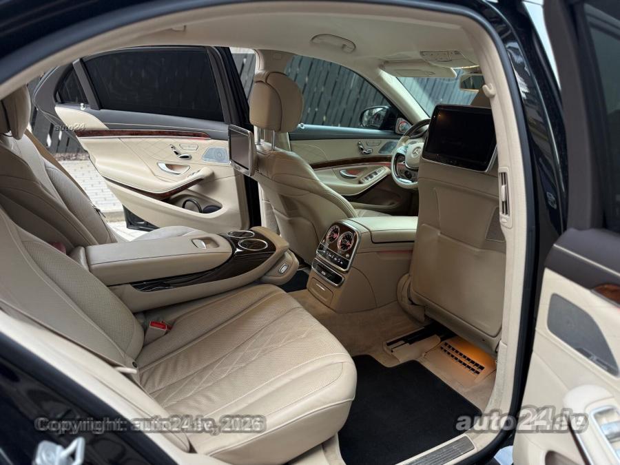 Black Mercedes-Benz S-Class 2014 in Tartu, with an engine capacity of 3.00 L and mileage of 130 thousand km for 33999 €, photo 18 on AUTOMOTO.COM.LV