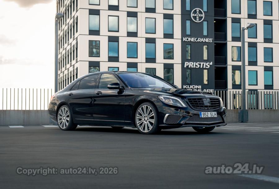 Black Mercedes-Benz S-Class 2014 in Tallinn, with an engine capacity of 3.00 L and mileage of 213 thousand km for 27999 €, photo 4 on AUTOMOTO.COM.LV