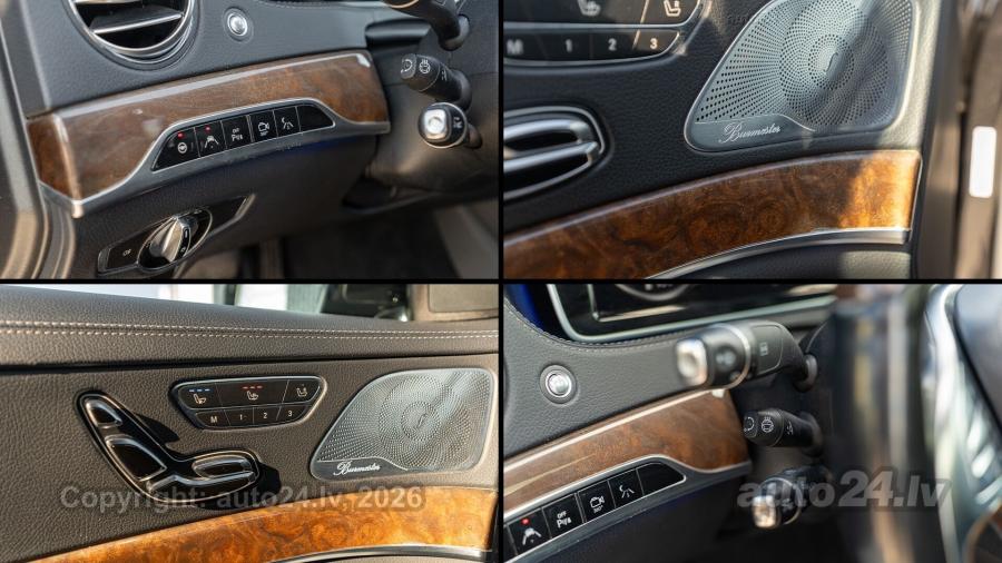 Black Mercedes-Benz S-Class 2014 in Tallinn, with an engine capacity of 3.00 L and mileage of 213 thousand km for 27999 €, photo 16 on AUTOMOTO.COM.LV
