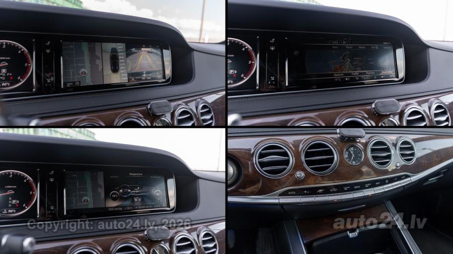 Black Mercedes-Benz S-Class 2014 in Tallinn, with an engine capacity of 3.00 L and mileage of 213 thousand km for 27999 €, photo 17 on AUTOMOTO.COM.LV