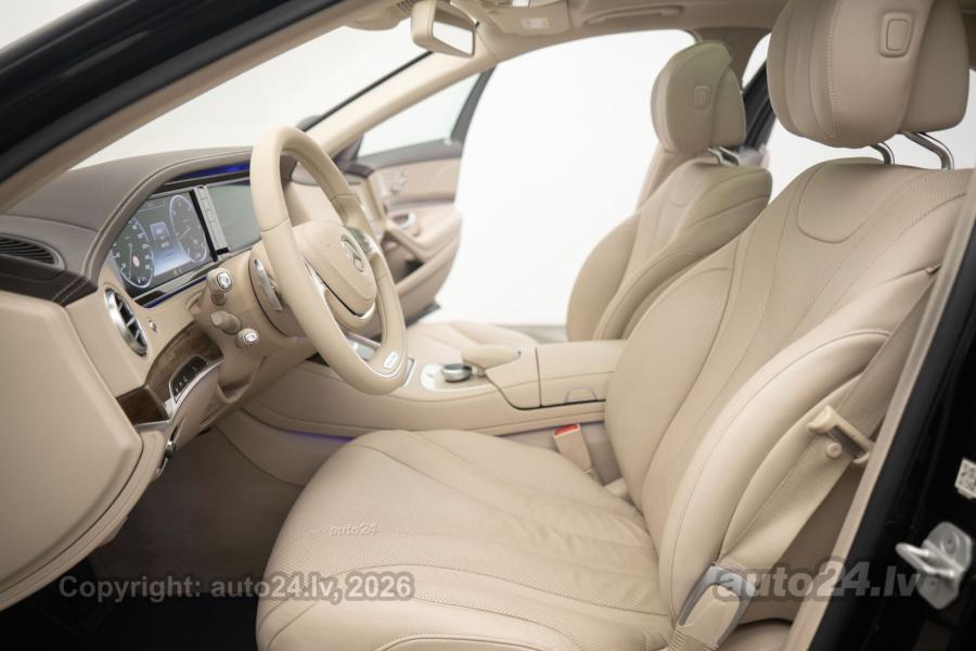 Black Mercedes-Benz S-Class 2014 in Tallinn, with an engine capacity of 3.00 L and mileage of 142 thousand km for 24999 €, photo 10 on AUTOMOTO.COM.LV