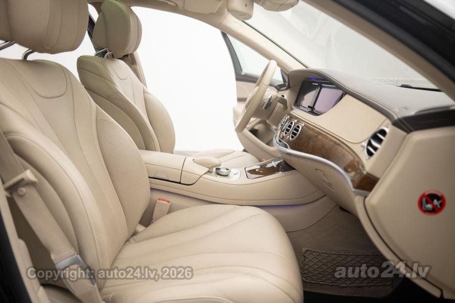 Black Mercedes-Benz S-Class 2014 in Tallinn, with an engine capacity of 3.00 L and mileage of 142 thousand km for 24999 €, photo 13 on AUTOMOTO.COM.LV