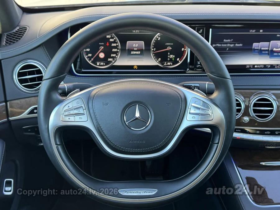 Black Mercedes-Benz S-Class 2014 in Tallinn, with an engine capacity of 3.00 L and mileage of 330 thousand km for 23995 €, photo 19 on AUTOMOTO.COM.LV