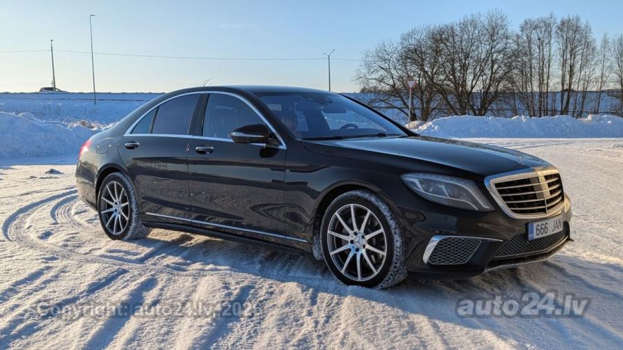Black Mercedes-Benz S-Class 2015 in Tallinn, with an engine capacity of 3.00 L and mileage of 242 thousand km for 28400 €, photo 9 on AUTOMOTO.COM.LV