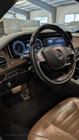 Black Mercedes-Benz S-Class 2015 in Tallinn, with an engine capacity of 3.00 L and mileage of 242 thousand km for 28400 €, photo 11 on AUTOMOTO.COM.LV