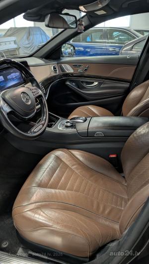 Black Mercedes-Benz S-Class 2015 in Tallinn, with an engine capacity of 3.00 L and mileage of 242 thousand km for 28400 €, photo 14 on AUTOMOTO.COM.LV
