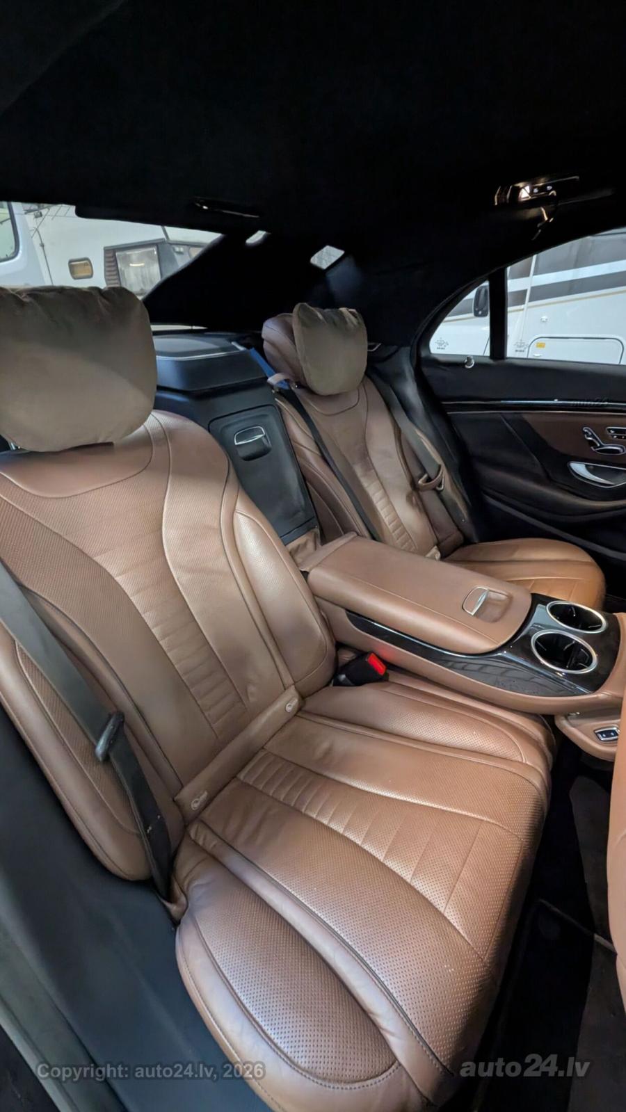 Black Mercedes-Benz S-Class 2015 in Tallinn, with an engine capacity of 3.00 L and mileage of 242 thousand km for 28400 €, photo 20 on AUTOMOTO.COM.LV