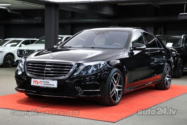 Black Mercedes-Benz S-Class 2015 in Tallinn, with an engine capacity of 4.70 L and mileage of 104 thousand km for 34995 €, photo 4 on AUTOMOTO.COM.LV
