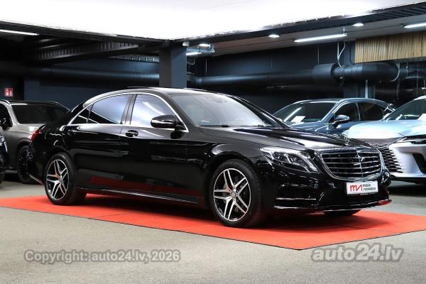 Black Mercedes-Benz S-Class 2015 in Tallinn, with an engine capacity of 4.70 L and mileage of 104 thousand km for 34995 €, photo 1 on AUTOMOTO.COM.LV