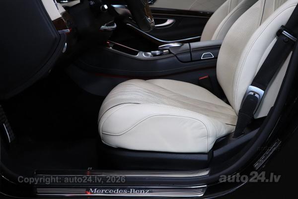 Black Mercedes-Benz S-Class 2015 in Tallinn, with an engine capacity of 4.70 L and mileage of 104 thousand km for 34995 €, photo 7 on AUTOMOTO.COM.LV