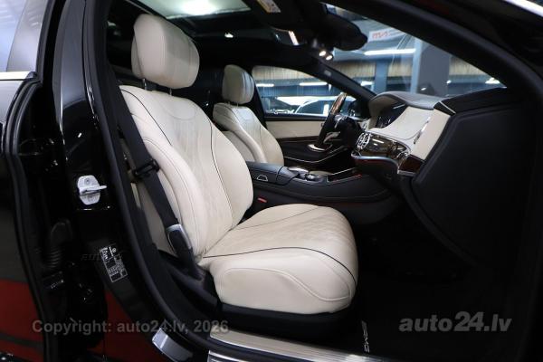 Black Mercedes-Benz S-Class 2015 in Tallinn, with an engine capacity of 4.70 L and mileage of 104 thousand km for 34995 €, photo 8 on AUTOMOTO.COM.LV