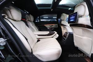 Black Mercedes-Benz S-Class 2015 in Tallinn, with an engine capacity of 4.70 L and mileage of 104 thousand km for 34995 €, photo 13 on AUTOMOTO.COM.LV