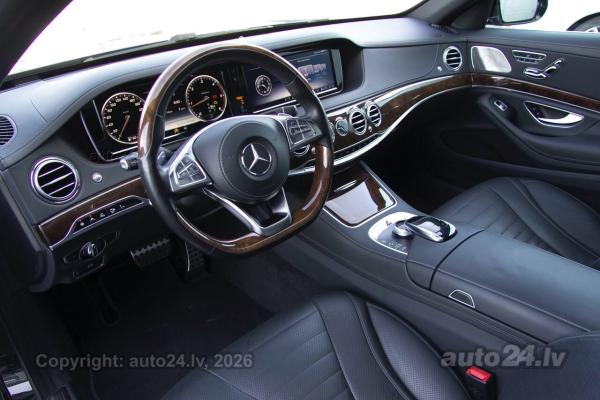 Black Mercedes-Benz S-Class 2015 in Tallinn, with an engine capacity of 3.00 L and mileage of 143 thousand km for 26990 €, photo 2 on AUTOMOTO.COM.LV