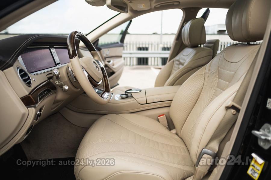 Black Mercedes-Benz S-Class 2015 in Narva, with an engine capacity of 3.00 L and mileage of 175 thousand km for 28000 €, photo 14 on AUTOMOTO.COM.LV