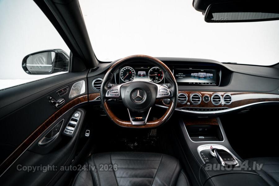 Black Mercedes-Benz S-Class 2016 in Tartu, with an engine capacity of 3.00 L and mileage of 238 thousand km for 29500 €, photo 10 on AUTOMOTO.COM.LV
