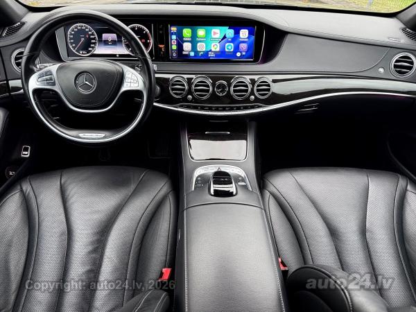Black Mercedes-Benz S-Class 2016 in Tallinn, with an engine capacity of 3.00 L and mileage of 144 thousand km for 32990 €, photo 9 on AUTOMOTO.COM.LV