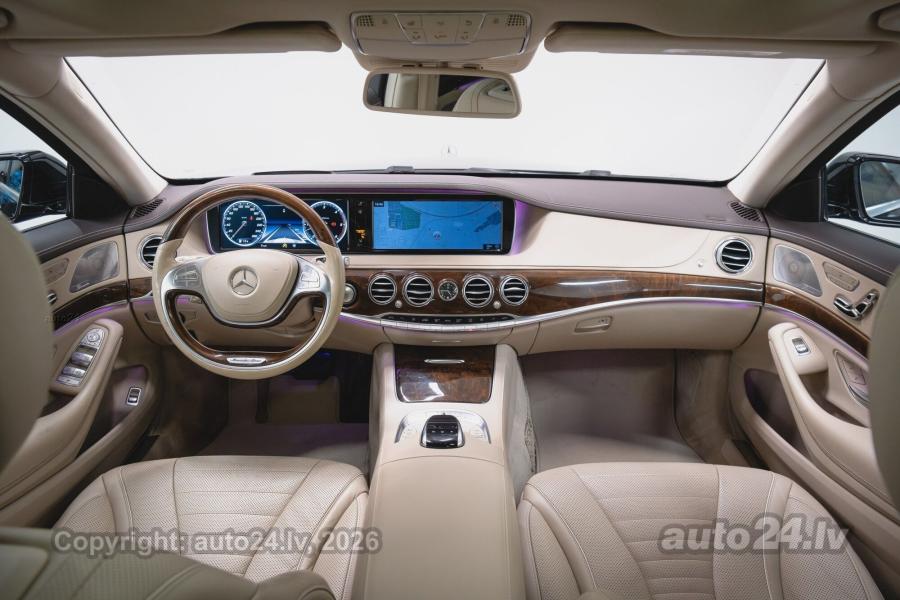 Black Mercedes-Benz S-Class 2016 in Tartu, with an engine capacity of 3.00 L and mileage of 129 thousand km for 35000 €, photo 12 on AUTOMOTO.COM.LV