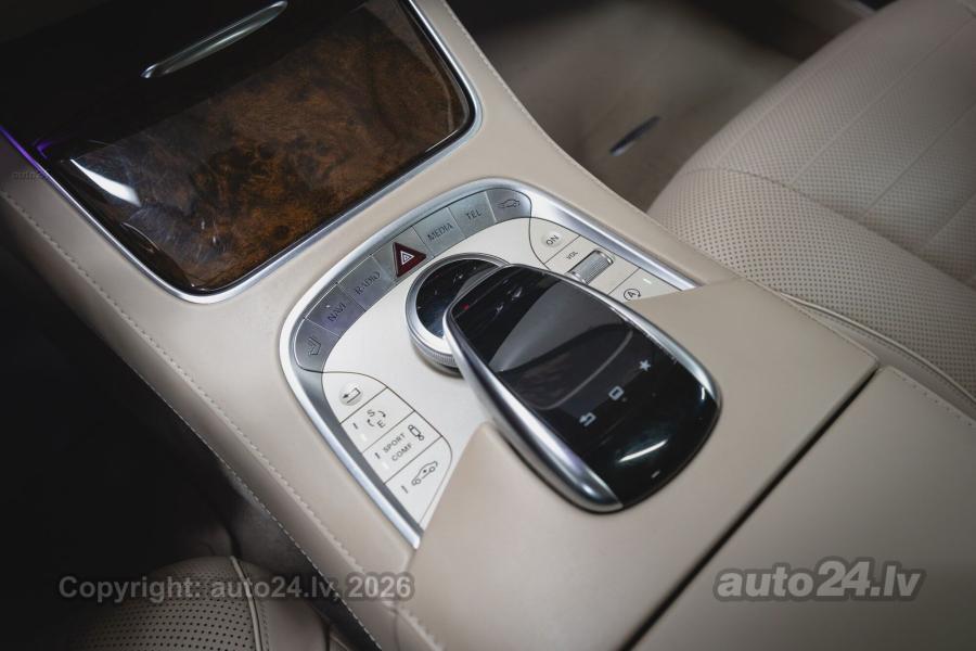 Black Mercedes-Benz S-Class 2016 in Tartu, with an engine capacity of 3.00 L and mileage of 129 thousand km for 35000 €, photo 18 on AUTOMOTO.COM.LV
