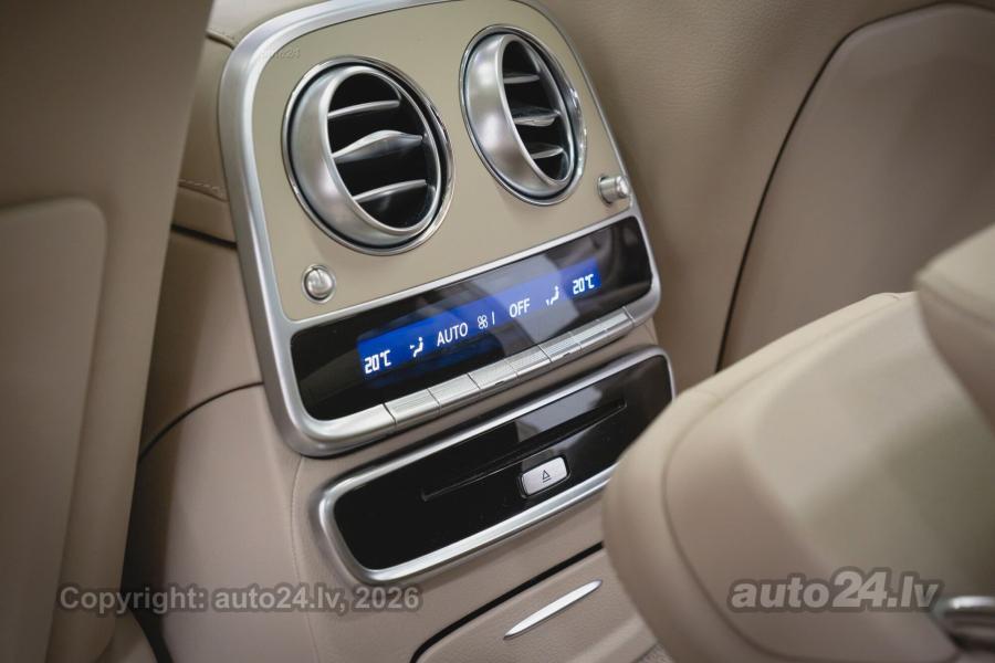 Black Mercedes-Benz S-Class 2016 in Tartu, with an engine capacity of 3.00 L and mileage of 129 thousand km for 35000 €, photo 19 on AUTOMOTO.COM.LV