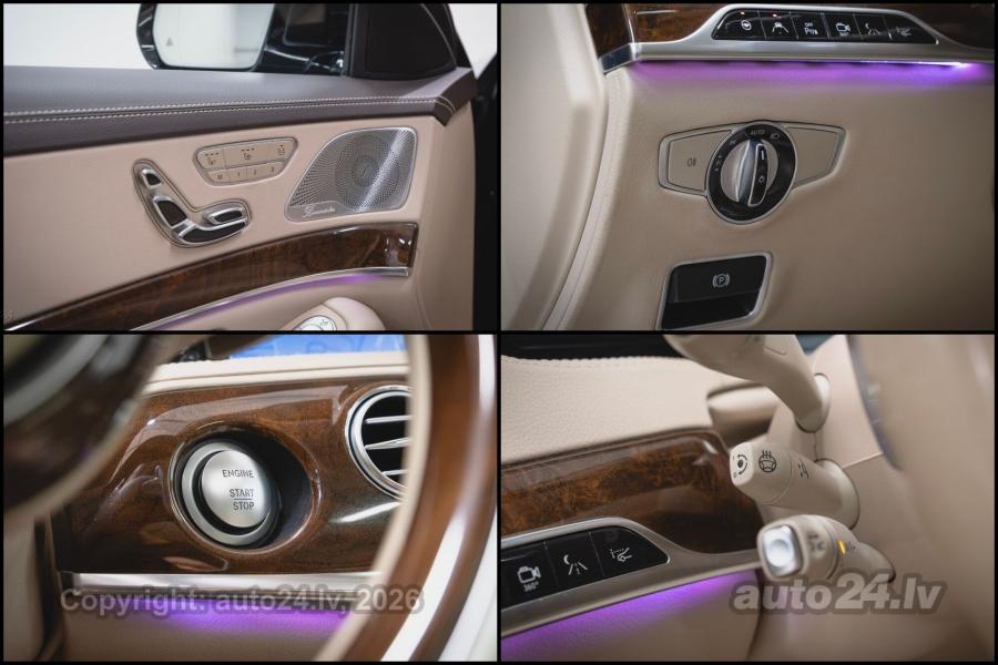 Black Mercedes-Benz S-Class 2016 in Tartu, with an engine capacity of 3.00 L and mileage of 129 thousand km for 35000 €, photo 28 on AUTOMOTO.COM.LV